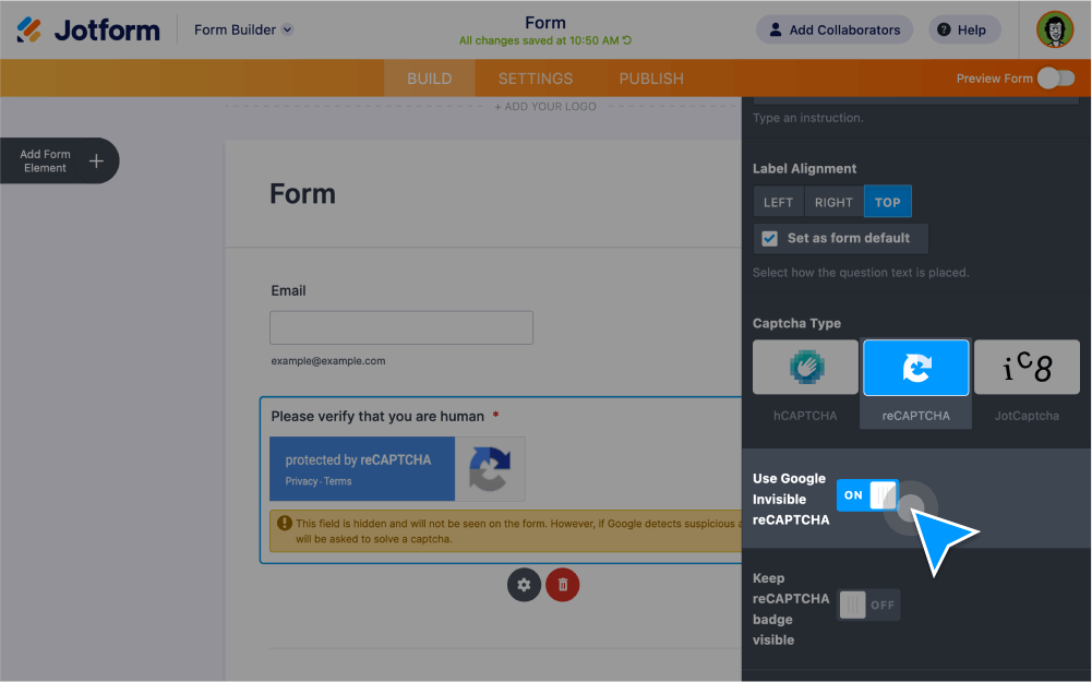 Add Google ReCAPTCHA To Your Forms Jform