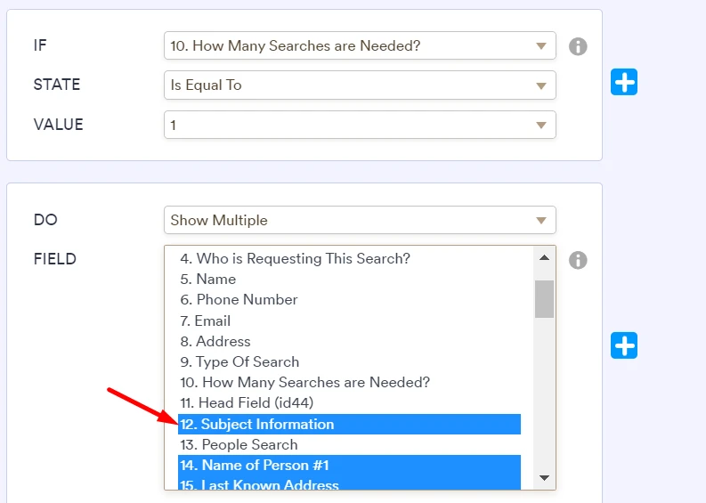 How to hide/show field based on users answer? How to hide/show field based on users answer?