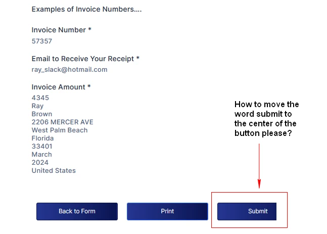 The Review Widget Submit Button Text Not In The Center 