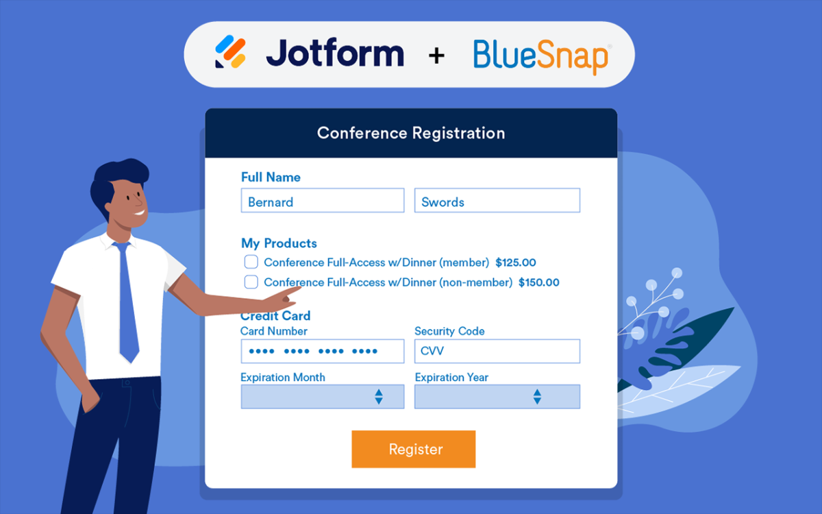 Jotform + BlueSnap Integration | Form Builder for BlueSnap