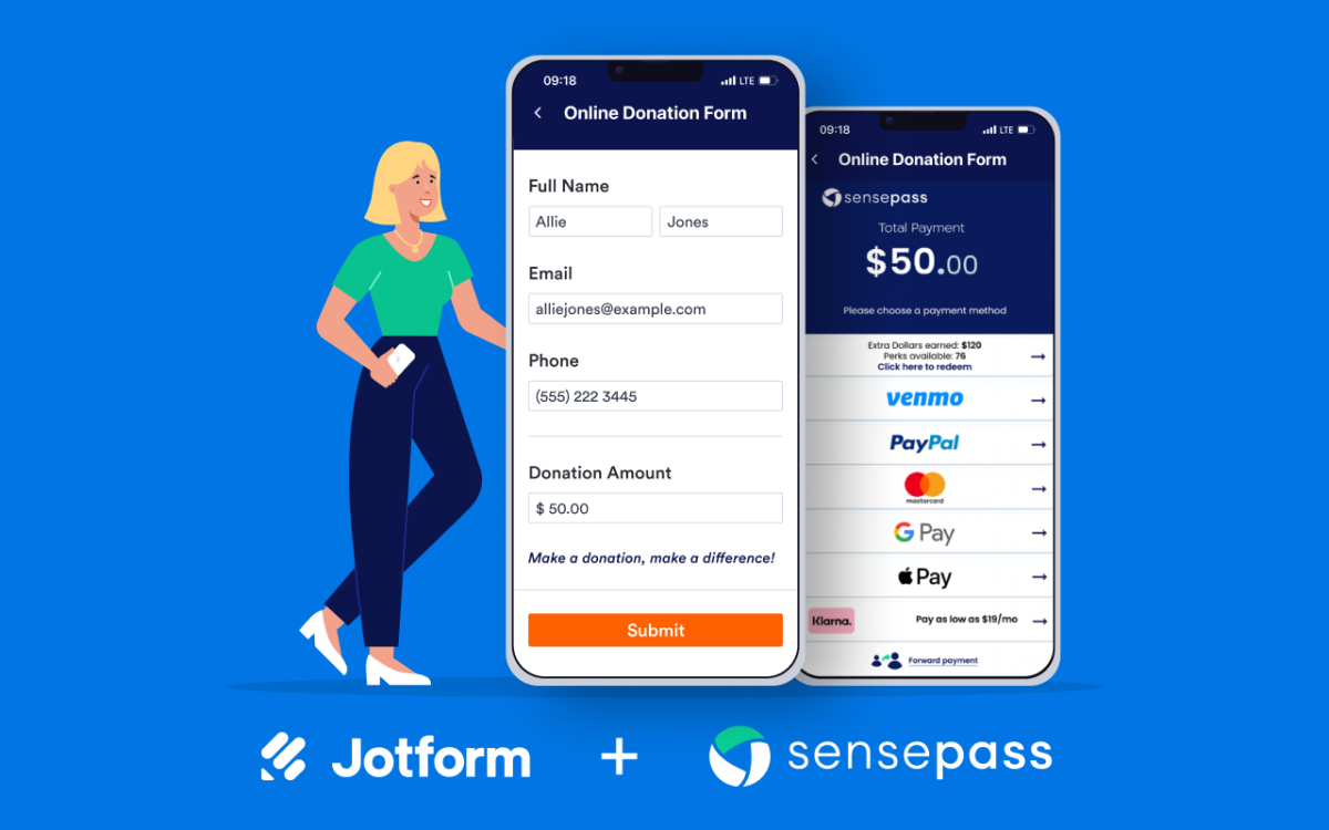 Jotform SensePass Integration | Payment Processor Integrations