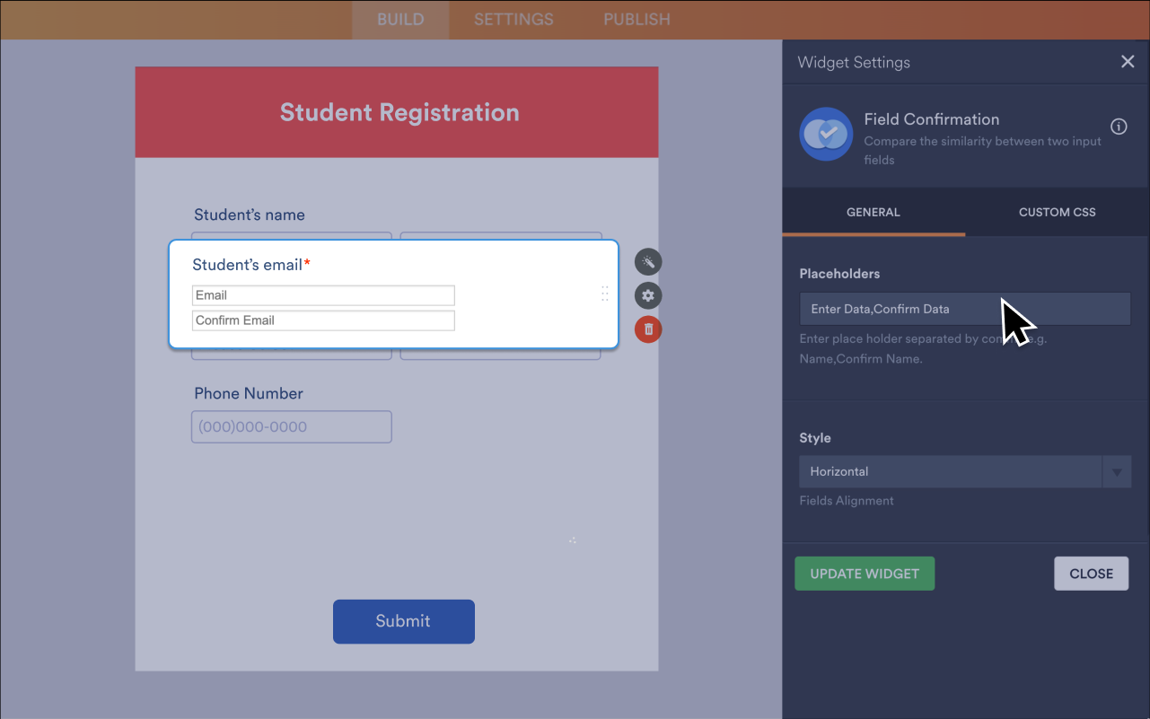 Field Confirmation - Form Widgets | Jotform