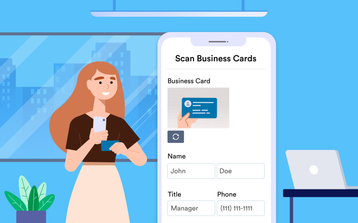 AI Scan Business Cards - 양식 위젯 | Jform