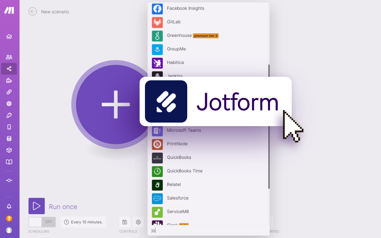 Jotform Make Integration | Log in and integrate Make with Jotform