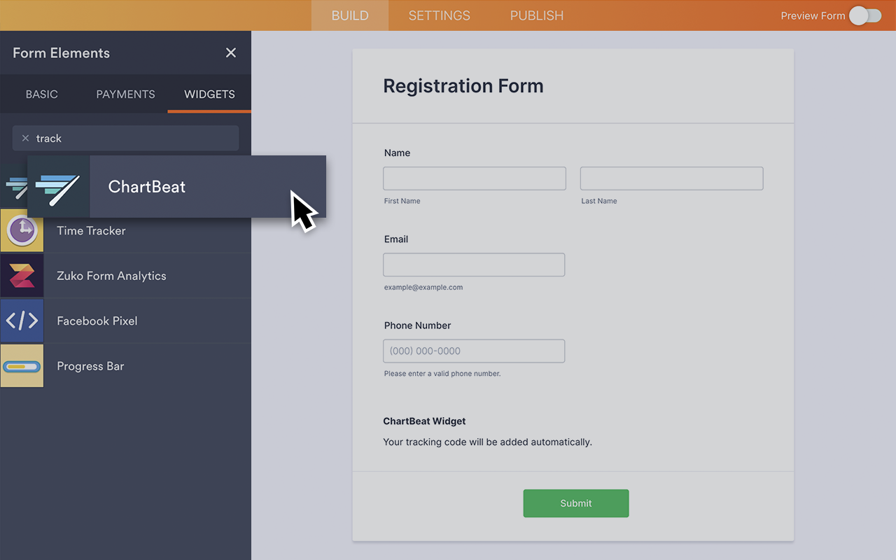 Jotform ChartBeat Integration | Analytics & Reporting Integrations