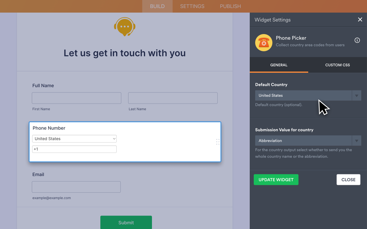Phone Picker - Form Widgets | Jotform