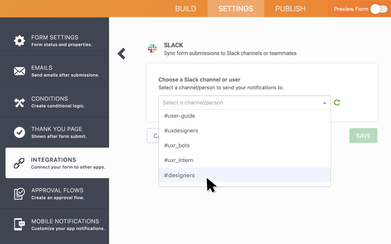 Jotform Slack Integration | Log in and integrate Slack with Jotform