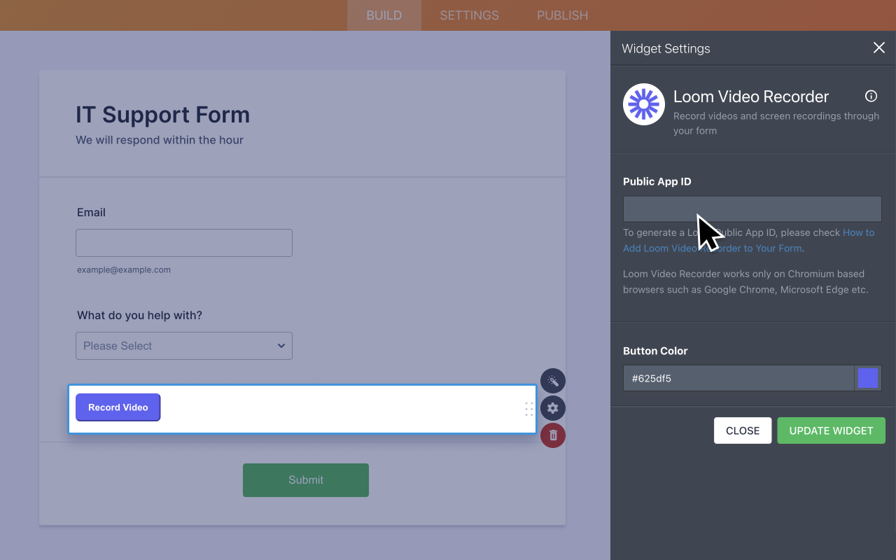 Loom Video Recorder - Form Widgets | Jotform