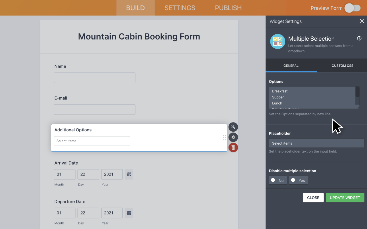 Multiple Selection - Form Widgets | Jotform Multiple Selection - Form Widgets | Jotform