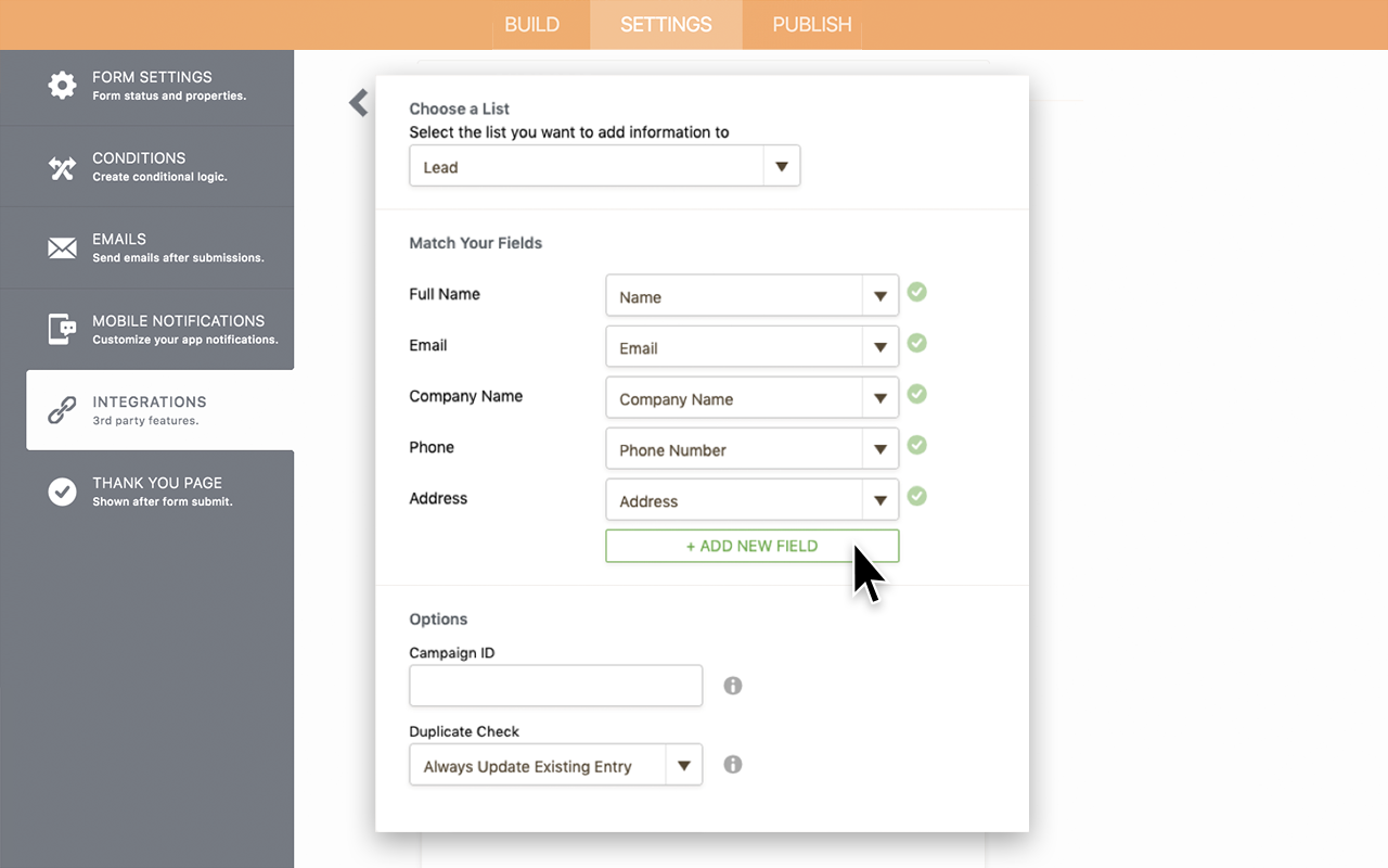 Jotform Salesforce Integration Log In And Integrate Salesforce With