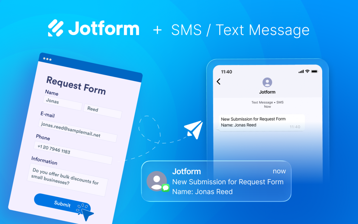 Jotform + SMS & Text Message Integration | Form Builder for SMS & Text ...