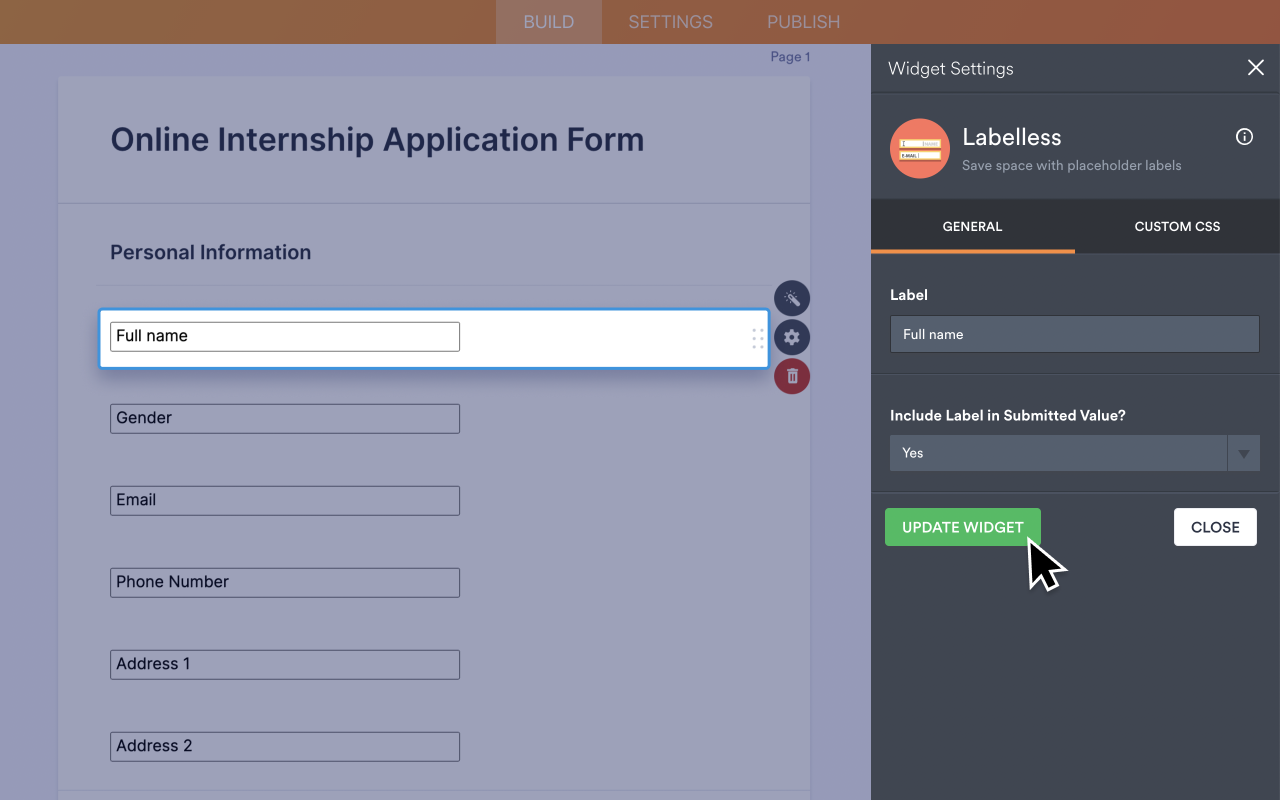 Labelless - Form Widgets | Jotform