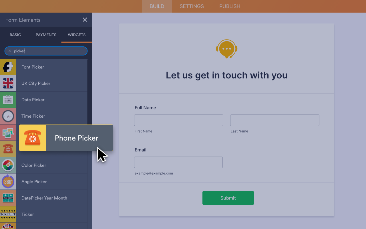 Phone Picker - Form Widgets | Jotform