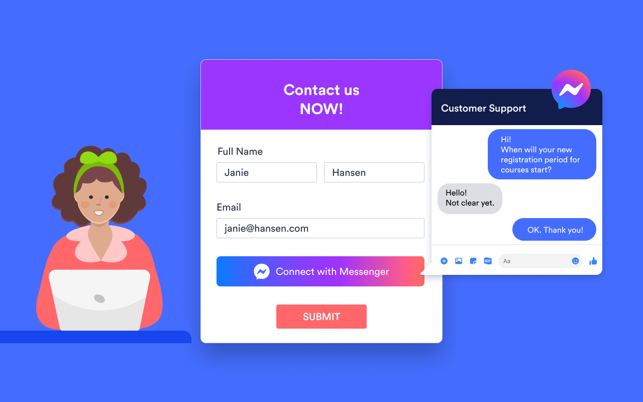 Messenger Button - Form Widgets | Jotform