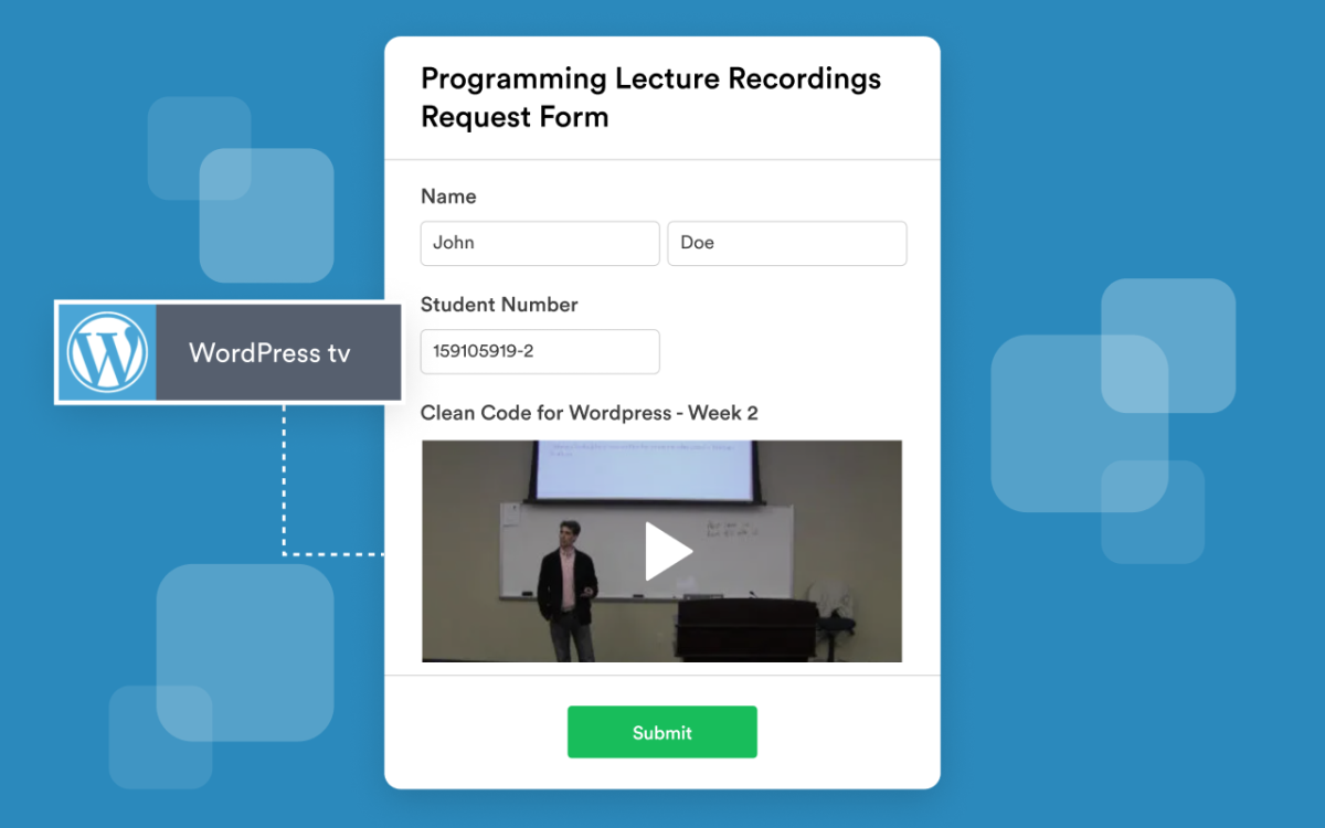 WordPress tv - 양식 위젯 | Jform