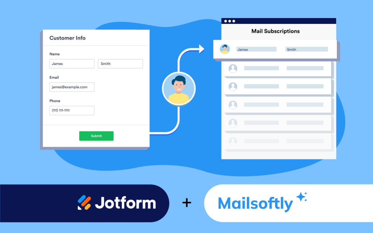 Jform Mailsoftly 통합 | 이메일로 보내기 통합