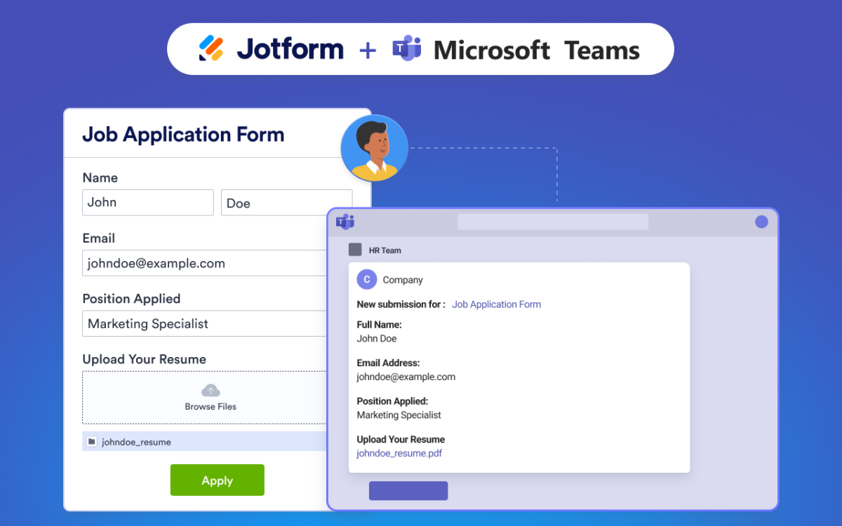 Jform Microsoft Teams 통합 의사소통 통합 