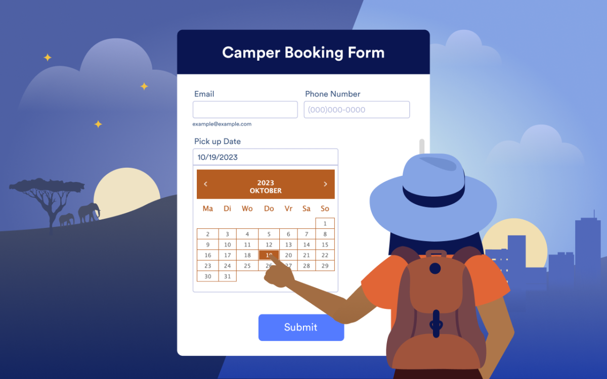 Calendrier adapté au pays - Widgets | Jotform