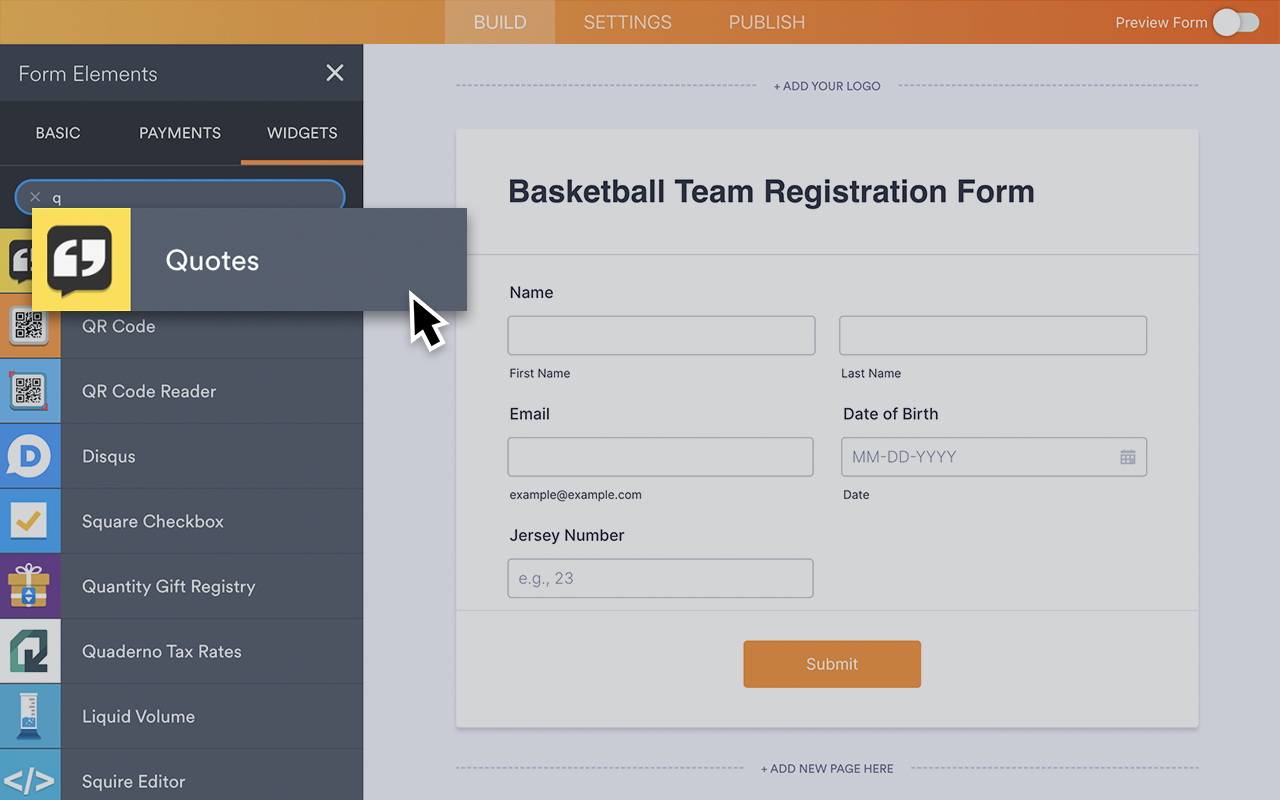 Quotes - Form Widgets | Jotform
