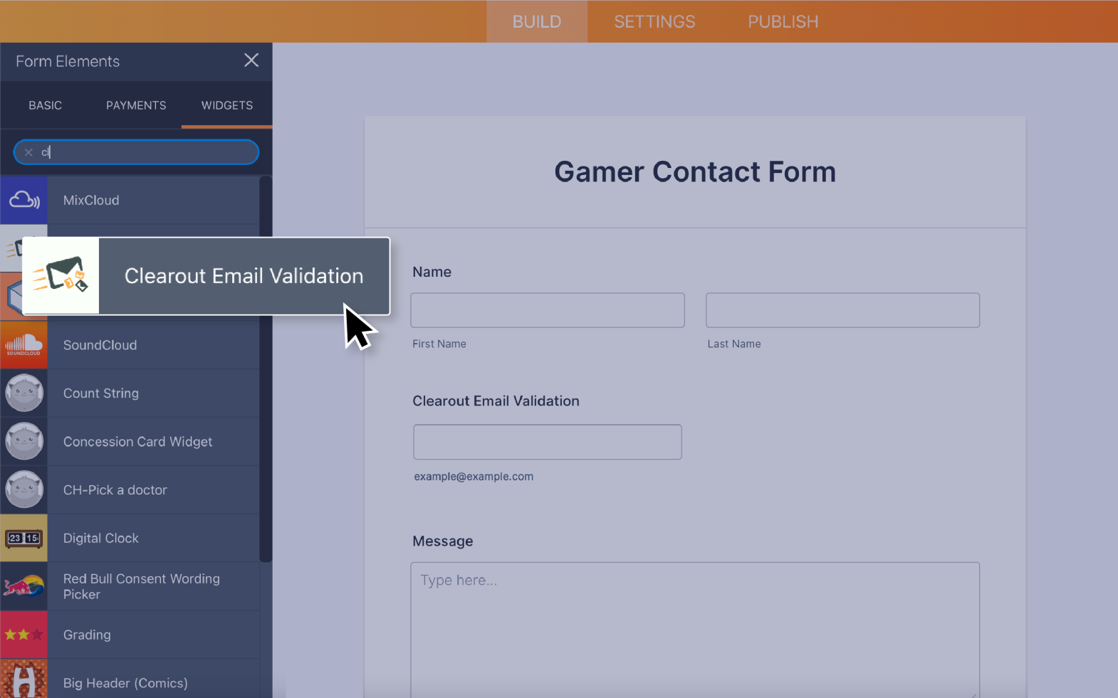 Clearout Email Validation - Form Widgets | Jotform