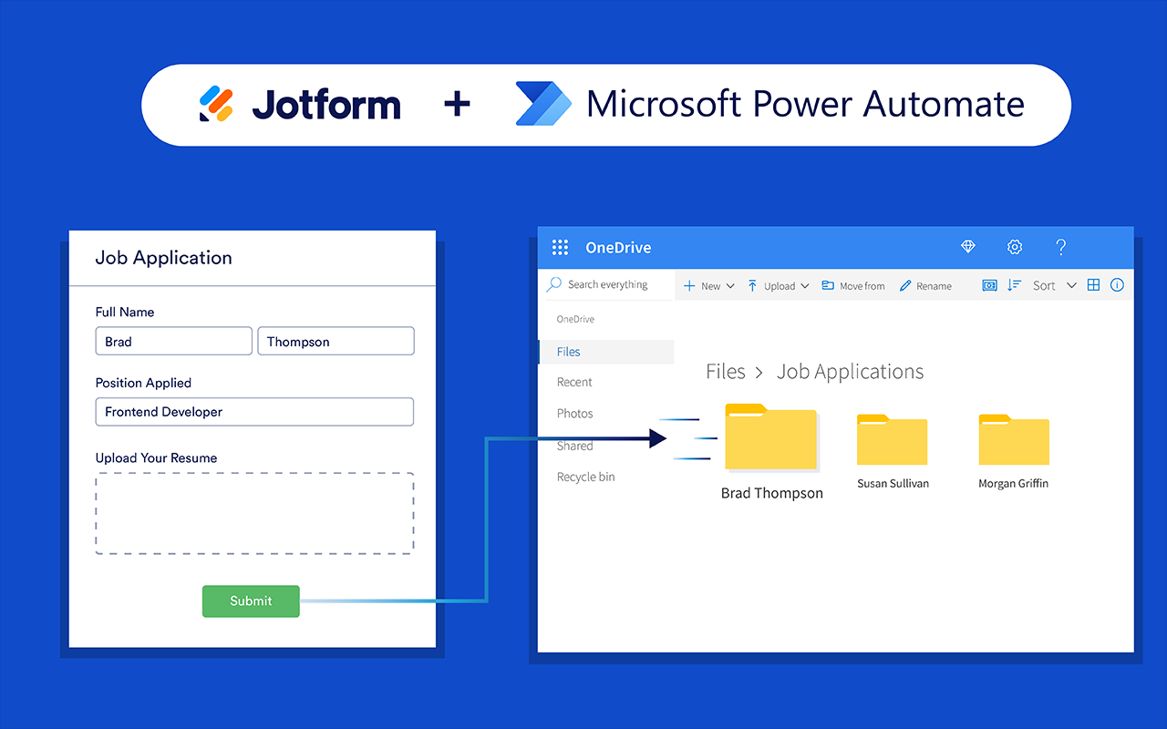 Jotform Microsoft Power Automate Integration | Automation Integrations