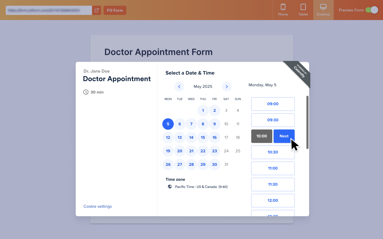Jotform Calendly Integración | Comunicación Integraciones