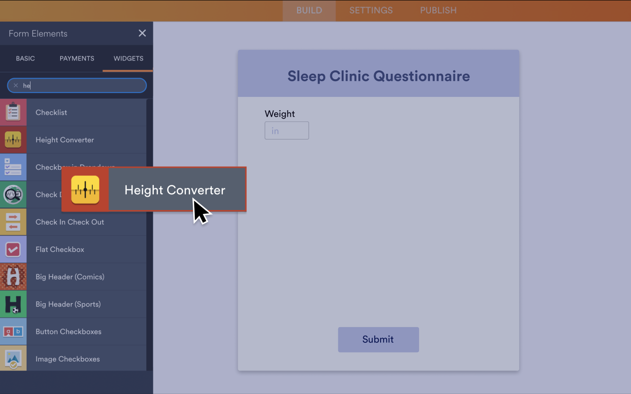 Height Converter - Form Widgets | Jotform