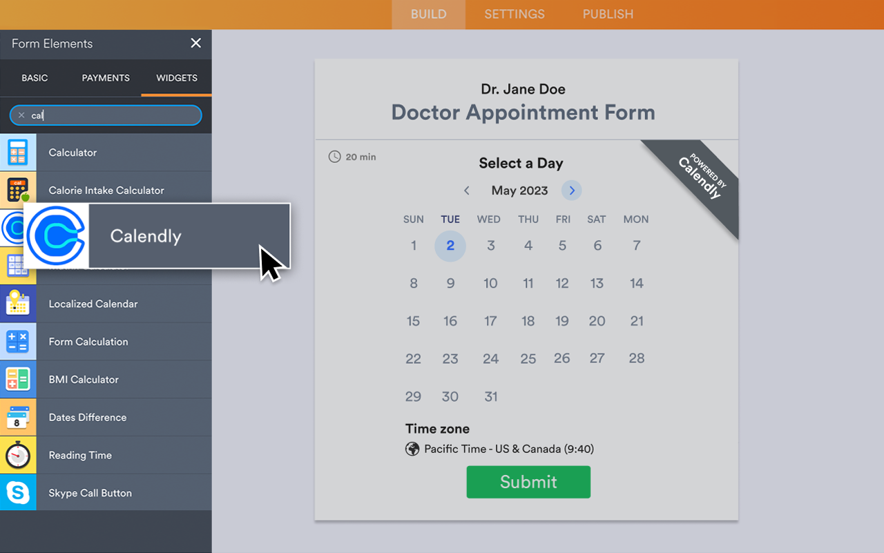 Calendly - Form Widgets | Jotform