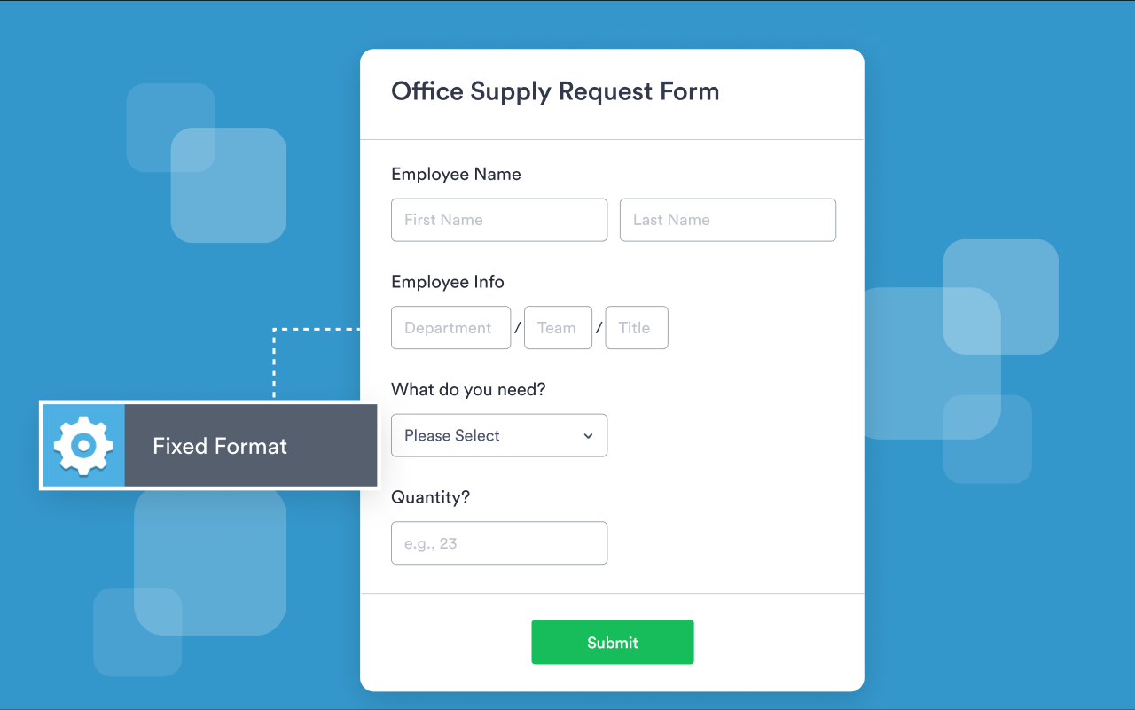 Fixed Format - Form Widgets | Jotform