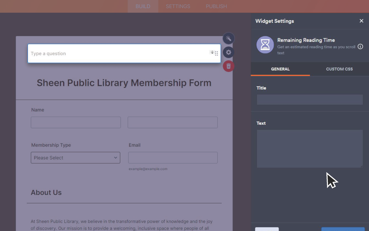 Reading Time - Form Widgets | Jotform
