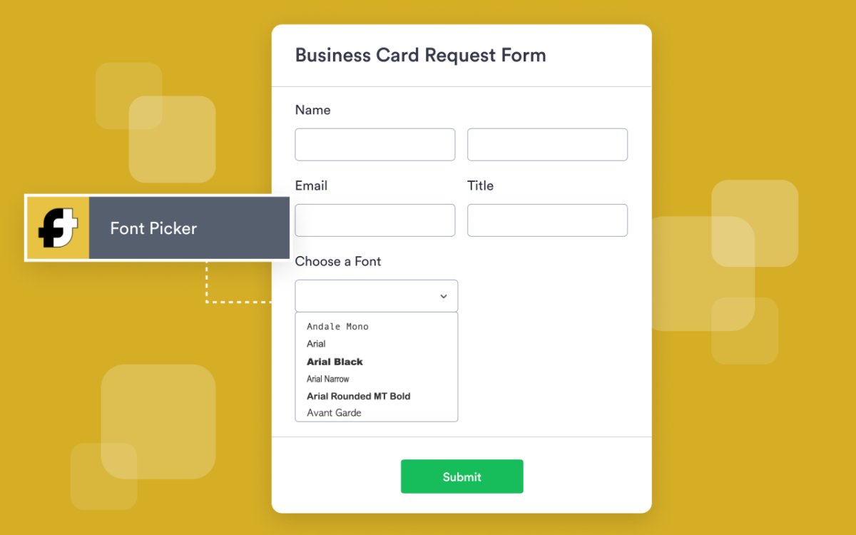 Font Picker - Form Widgets | Jotform