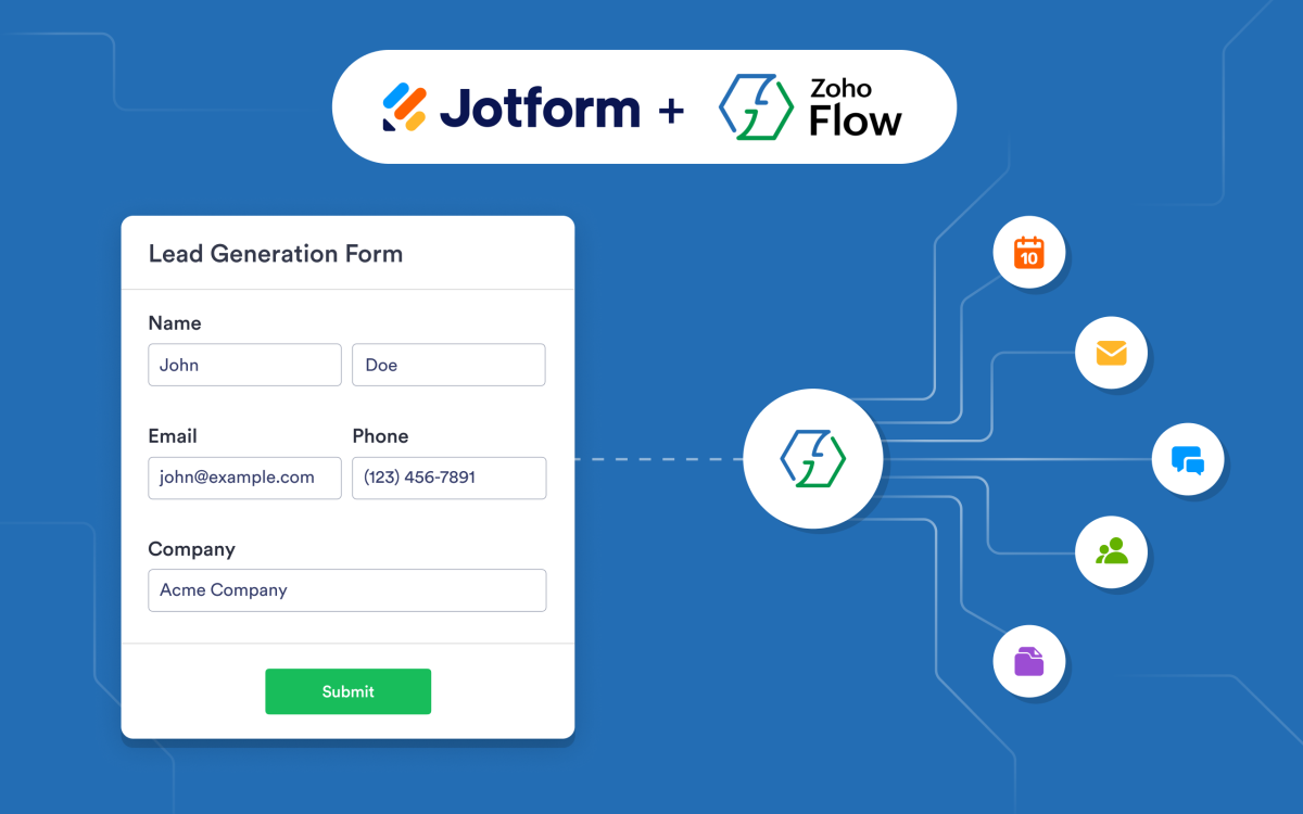 Jotform Zoho Flow Integration | Automation Integrations