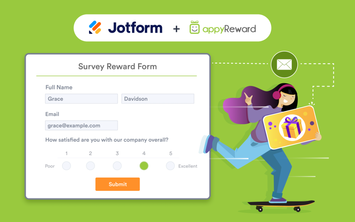 Jotform appyReward Integration | Log in and integrate appyReward with Jotform