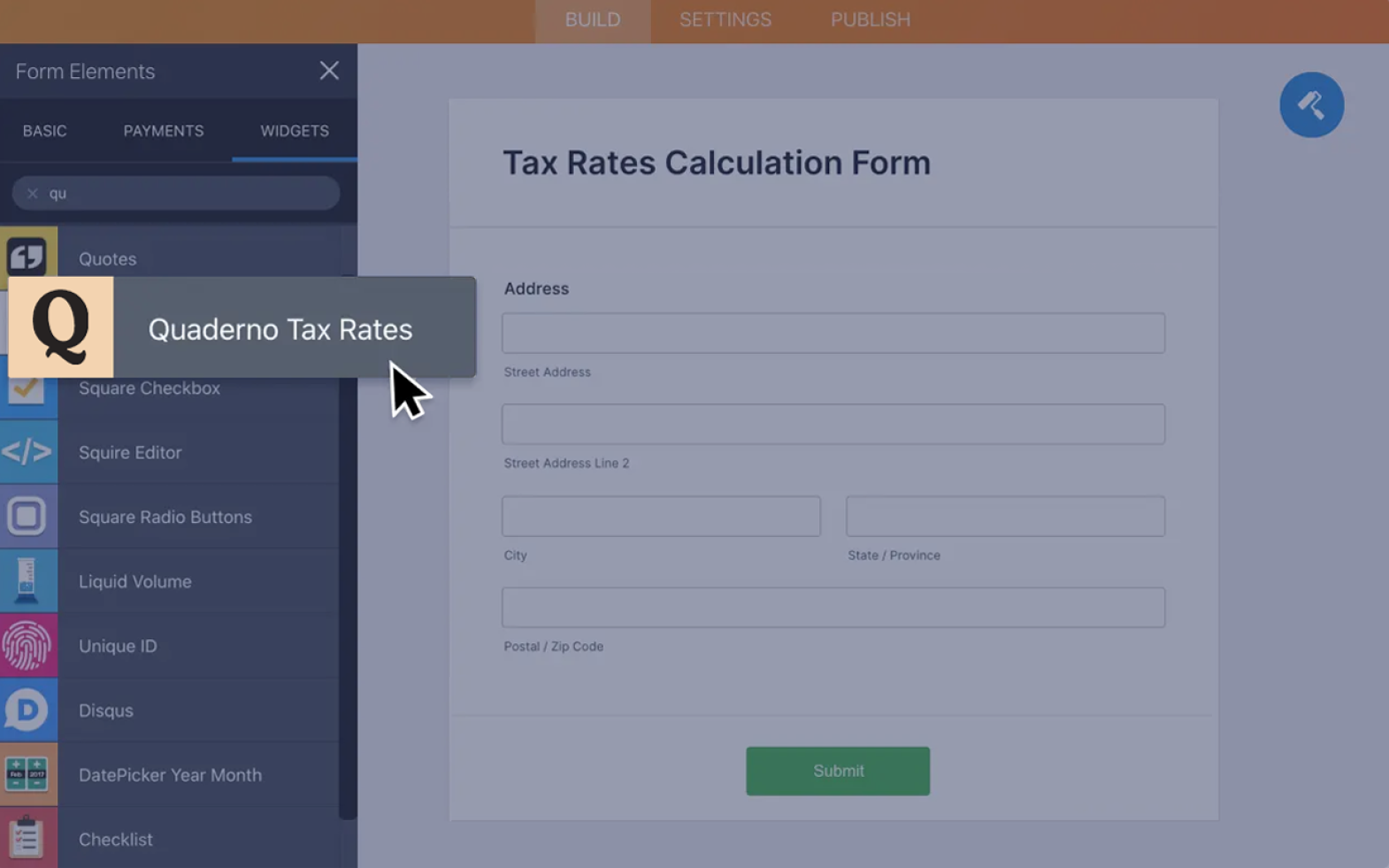 Quaderno Tax Rates - Form Widgets | Jotform