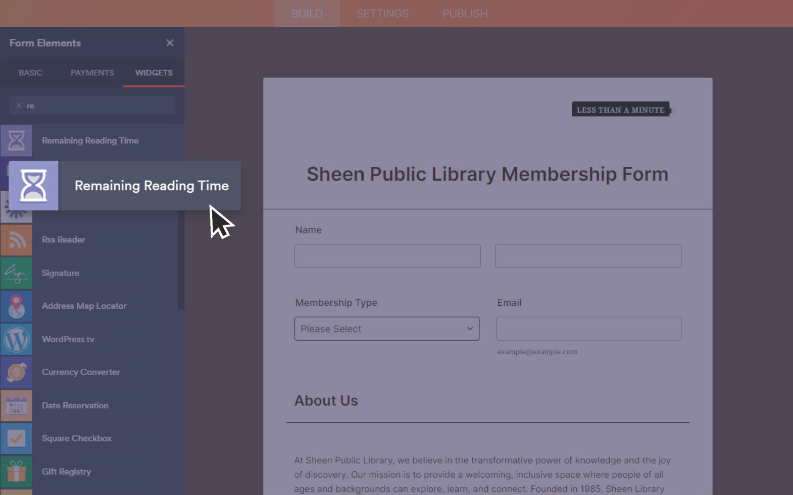 Remaining Reading Time - Form Widgets | Jotform