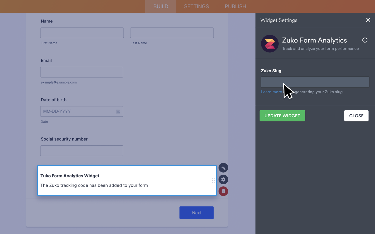 Zuko Form Analytics - Jform 양식 위젯 | Jform