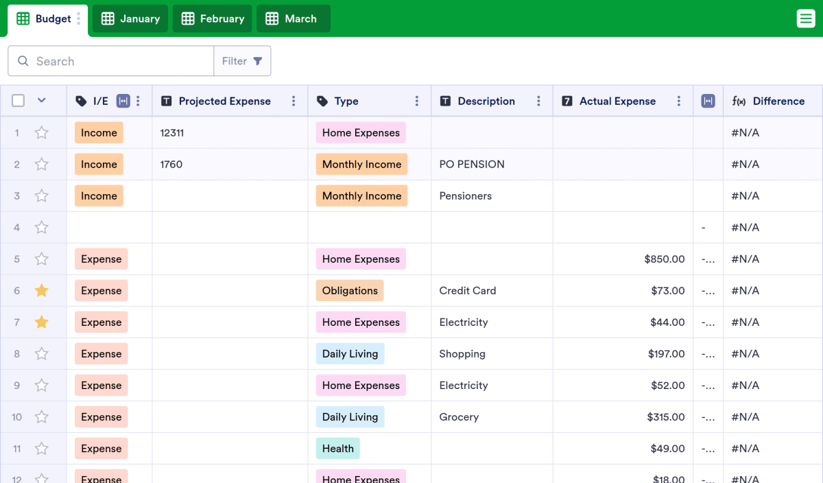 Monthly Budget Template Spreadsheet Template | Jotform