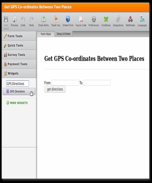 GPS Directions - Form Widgets | Jotform