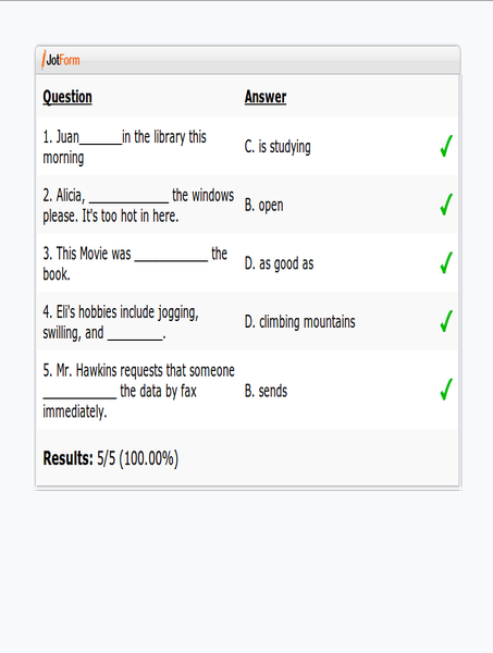 Jotform Quiz Form Integration | Analytics & Reporting Integrations