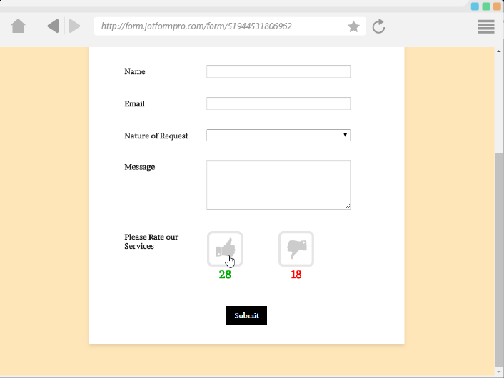 Like and Dislike V2.0 - Formular-Widgets | Jotform