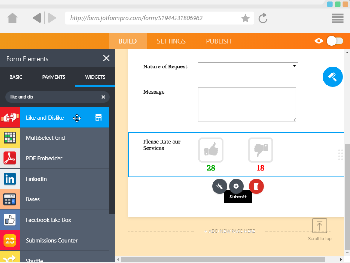 Like and Dislike V2.0 - Formular-Widgets | Jotform