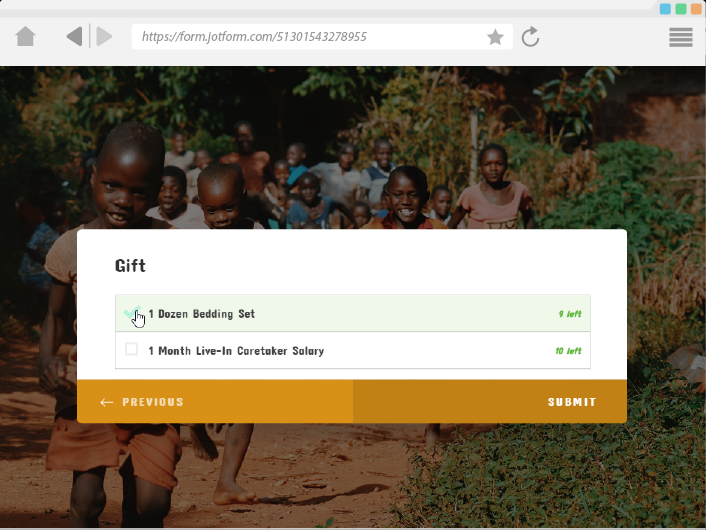Gift Registry V2.1 - Form Widgets | Jotform