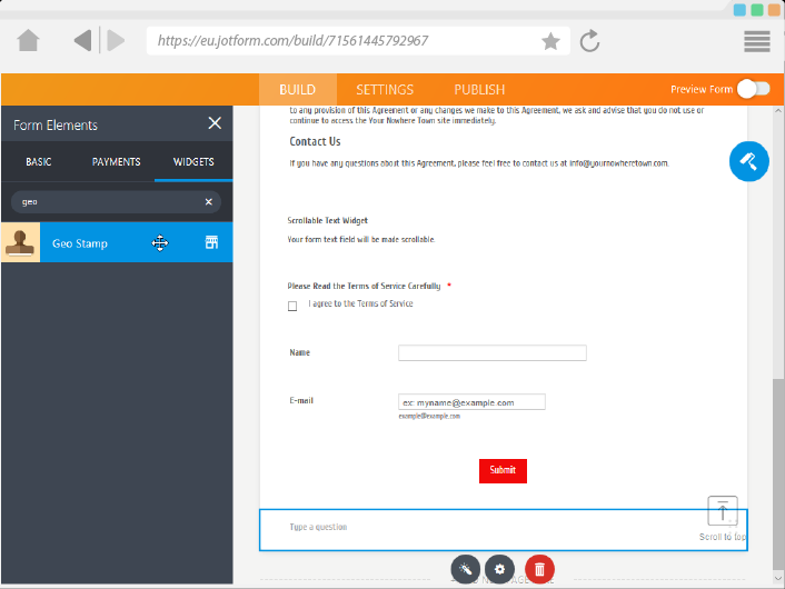 Geo Stamp - Form Widgets | Jotform