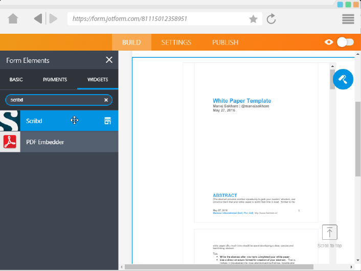 Scribd - Form Widgets | Jotform