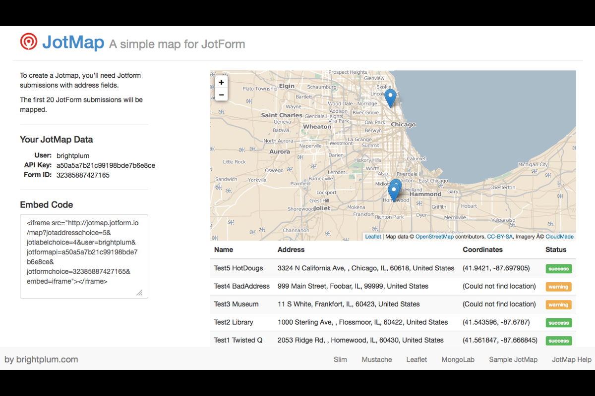 Jotform Jotmap Integration | GEO & Mapping Integrations
