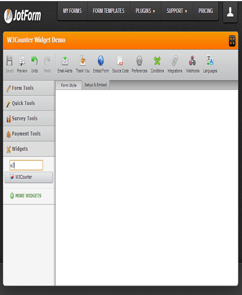 W3Counter - Form Widgets | Jotform