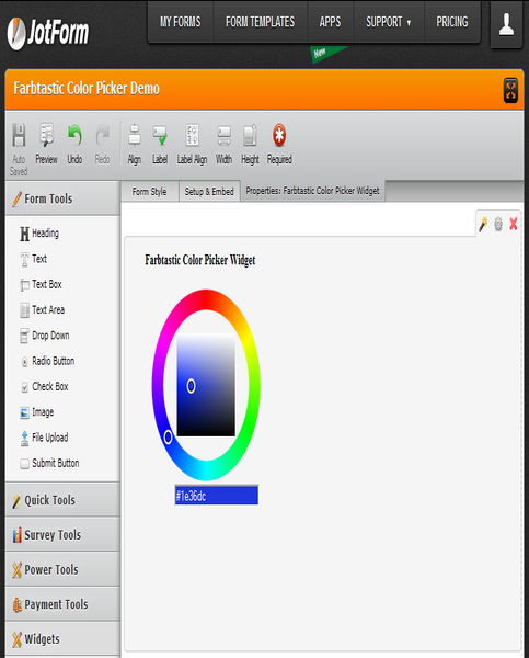Farbtastic Color Picker - Form Widgets | Jotform