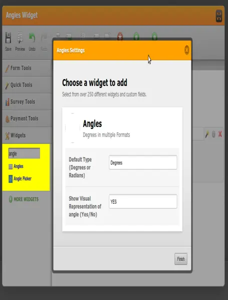 Angles - Form Widgets | Jotform