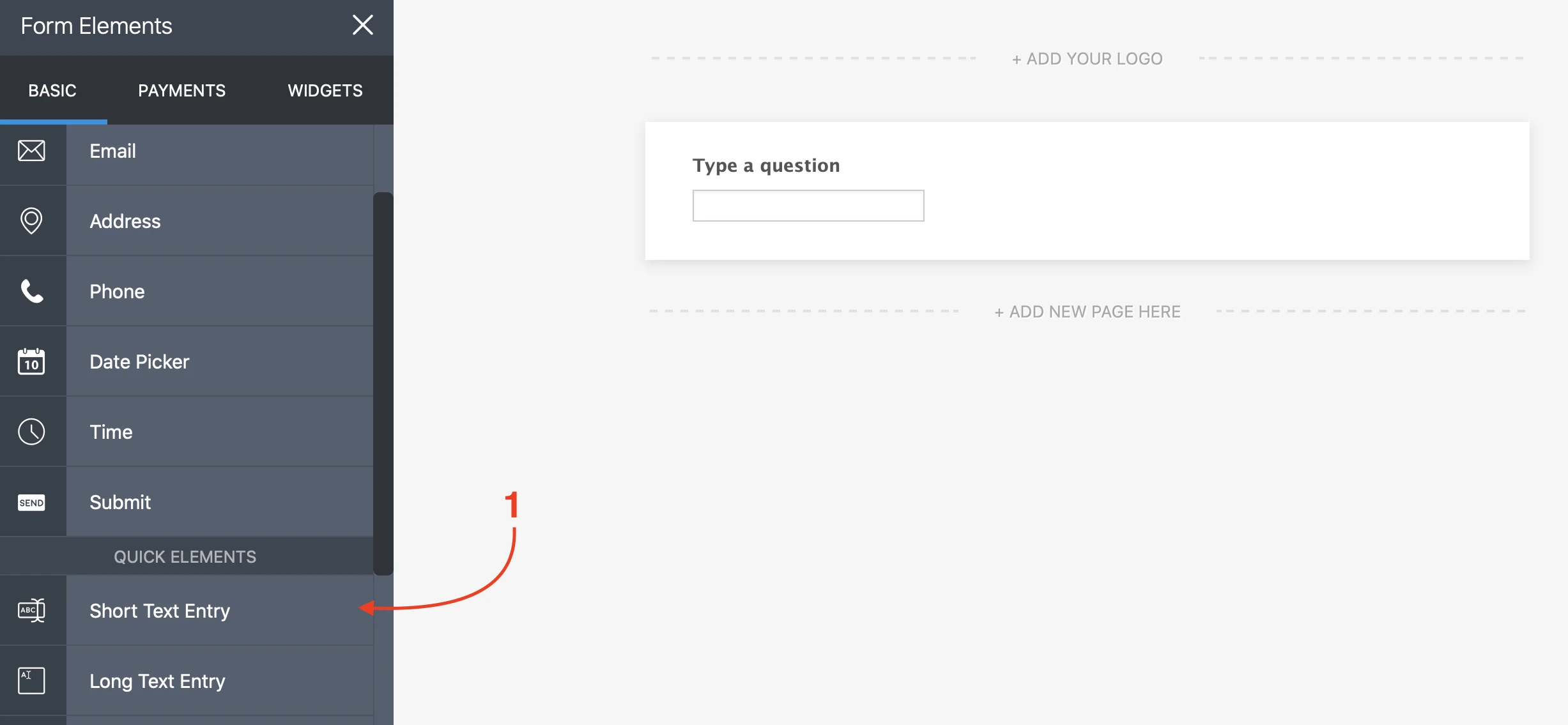 Adding Sublabels to Short Text Entry