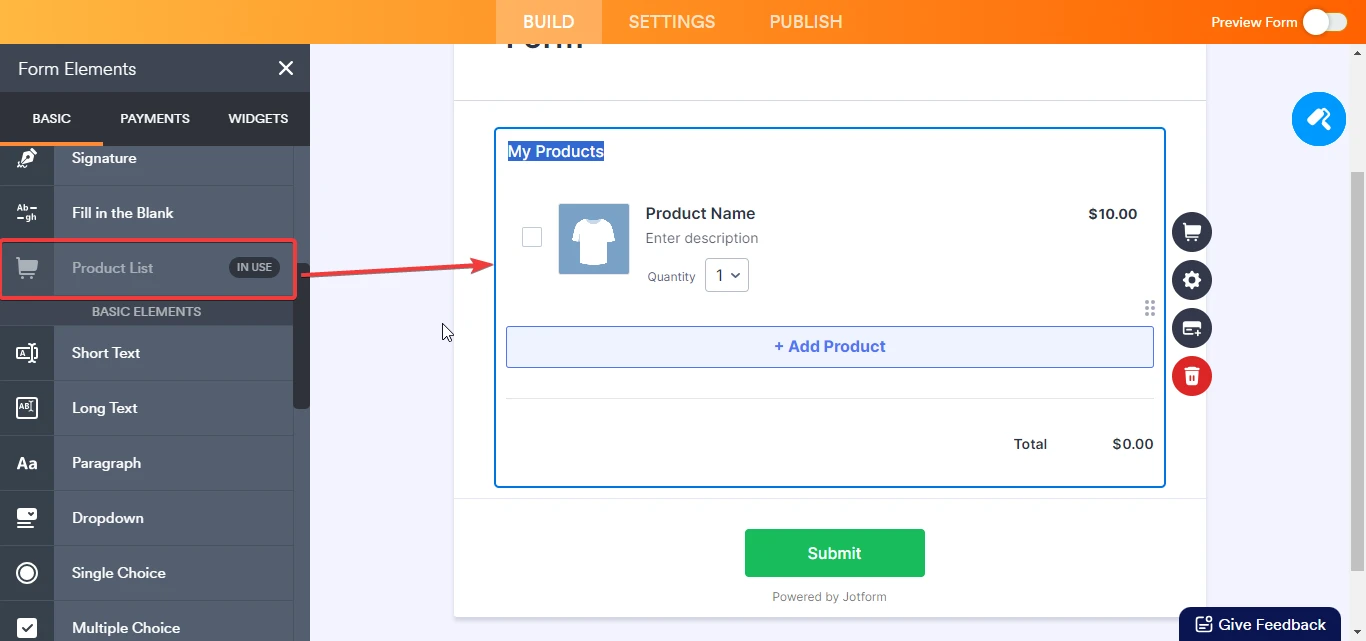 How to display the price automatically after entering a quantity?